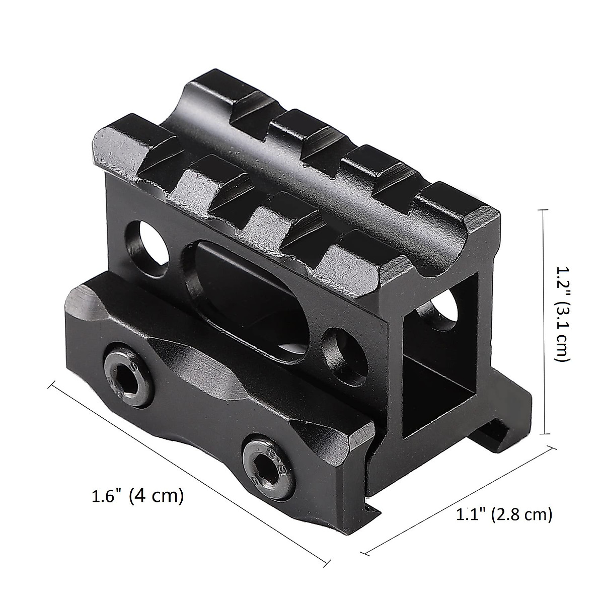 Pinty 1x25mm Tactical Red Dot Sight 3-4 MOA Compact Red Dot Scope 1” Riser Mount for Cowitness with Iron Sights Waterproof and Shockproof Scratch Resistant Amber Lens
