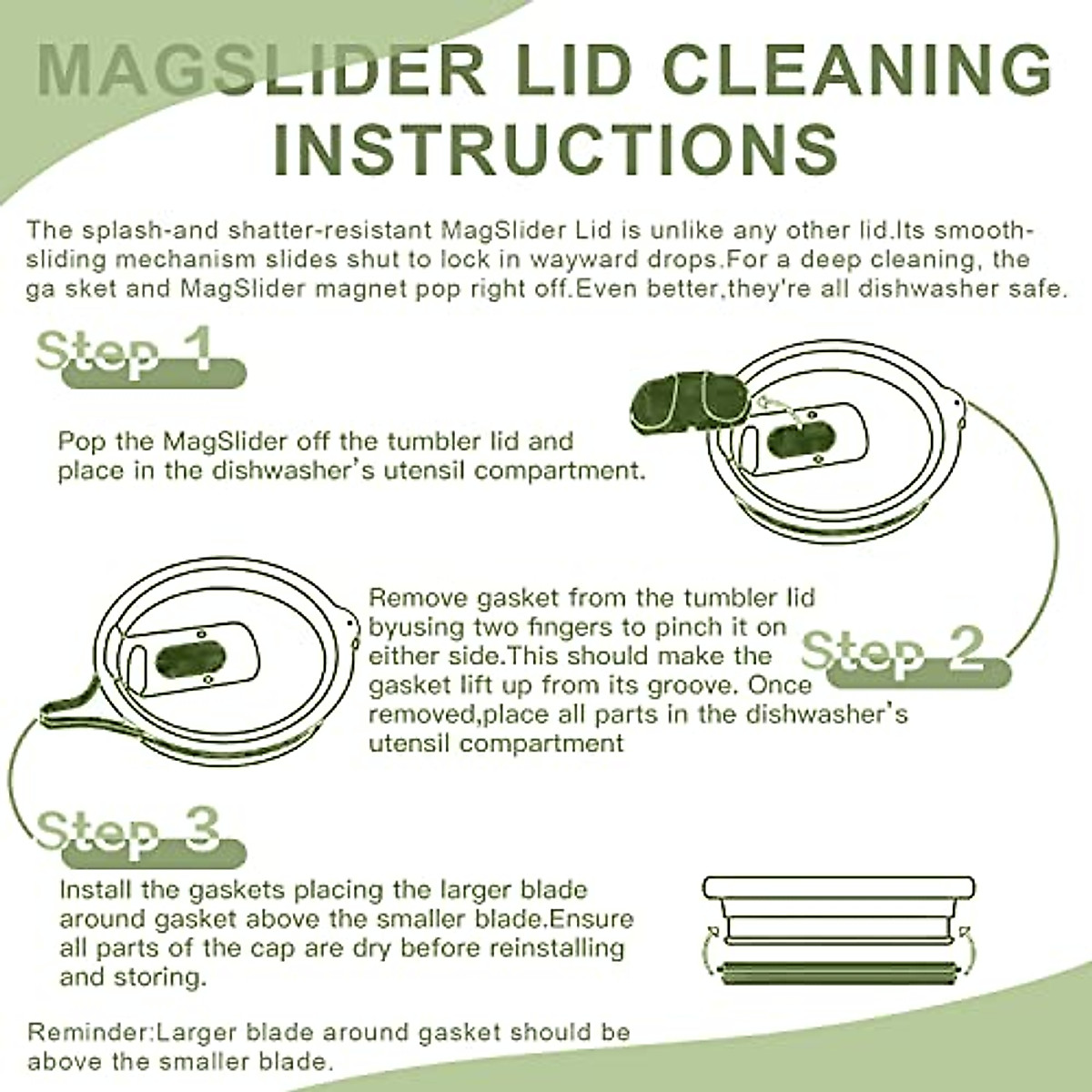 Compatible with YETI Rambler, Ozark Trail, Old Style Rtic, and More - Magnetic Slider Switch Spill Proof Tumbler Cover (Black 30oz 1Pc)