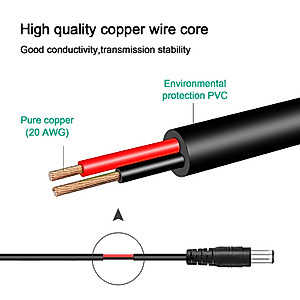 XINYUWIN 5FT USB to DC 5V Power Cable 5.5 * 2.1mm Barrel Jack with 10 Connectors Adapter for HUB Splitter, LED Lights, Router, Mini Fan, Speaker Etc.