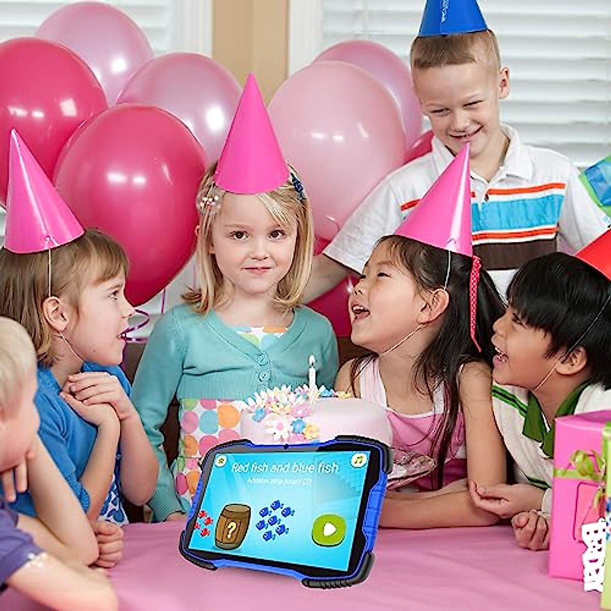 Kids Tablet 10 inch Tablet for Kids 3GB 64GB Toddler Tablet with Case, Kids Learning Android Tablet with WiFi Dual Camera IPS Screen Kids Software Installed Childrens Tablet for Toddlers YouTube