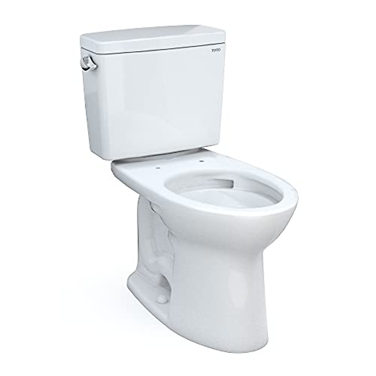 TOTO Drake Two-Piece Elongated 1.28 GPF TORNADO FLUSH Toilet with CEFIONTECT, Cotton White - CST776CEG#01