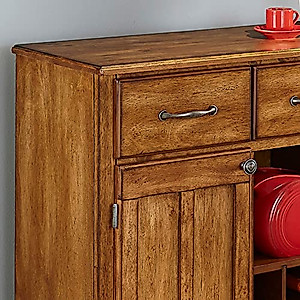Buffet of Buffets Cottage Oak with Wood Top by Home Styles, Large Server with Cottage Oak Wood Top
