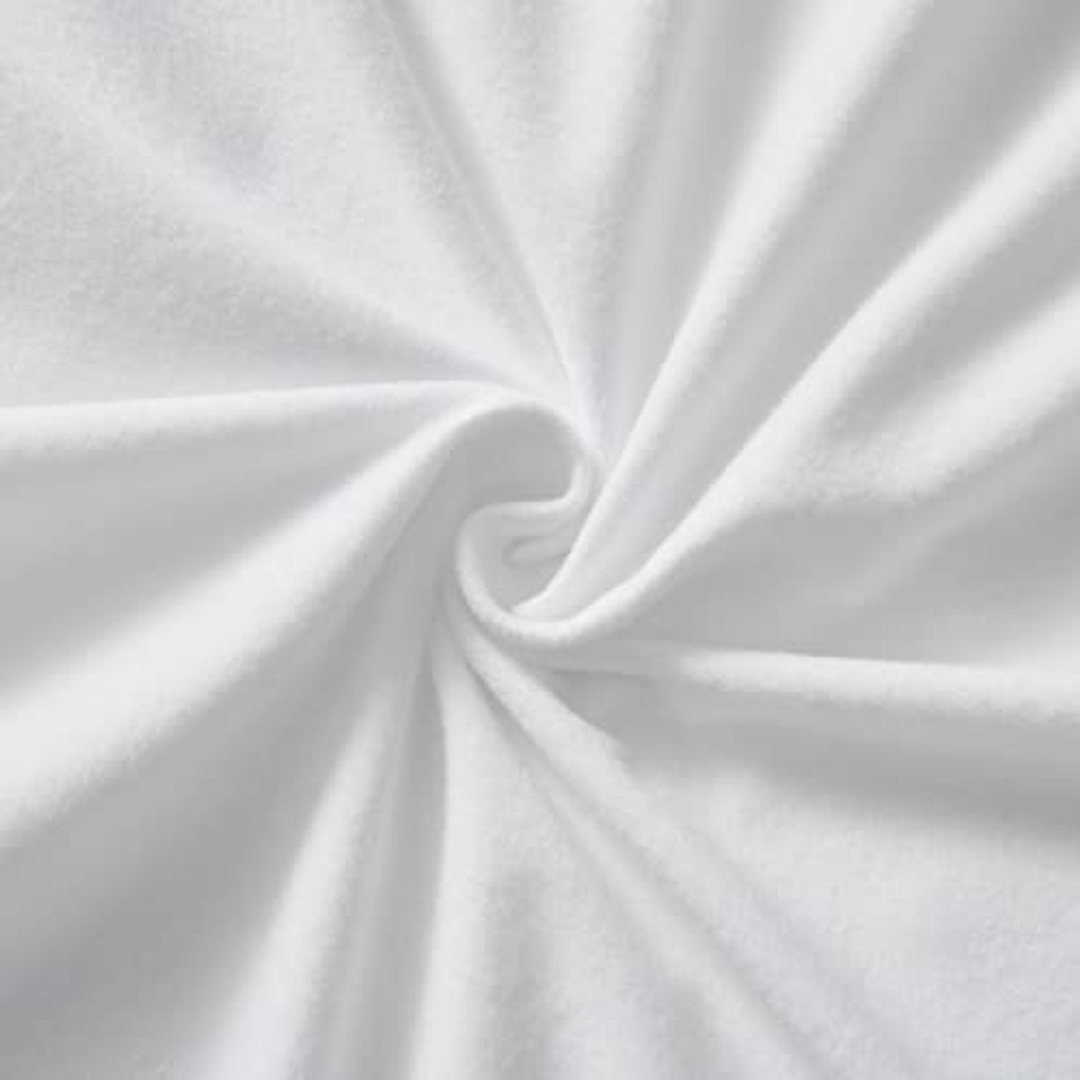 Flannel Sheets Warm and Cozy Deep Pocket Breathable All Season Bedding Set with Fitted, Flat and Pillowcases, Queen, White