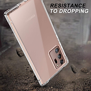 SURITCH Clear Case for Samsung Galaxy Note 20 Ultra (Only) 6.9-inch, [Built-in Screen Protector] Full Body Protection Bumper Shockproof Rugged Protective Phone Cover for 20 Ultra -(Clear)