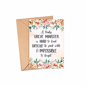 Emily gift Minister Card - Minister Leaving Card - A Truly Great Minister Is Hard To Find - Farewell Card - Appreciation Card - Retirement Card