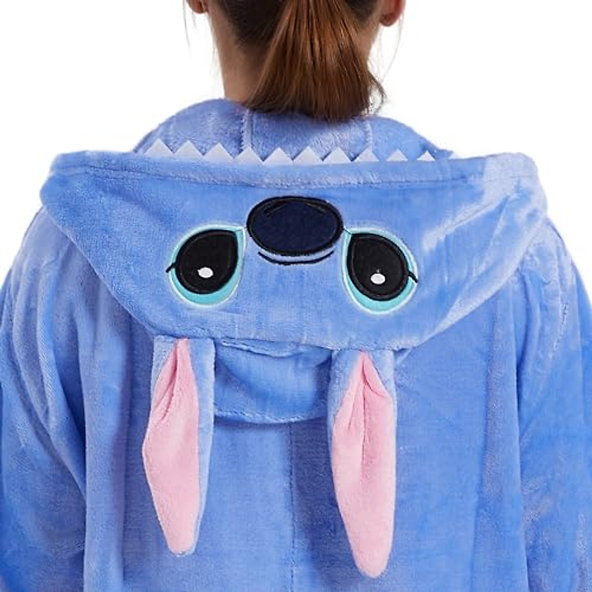 U-ParBoo Stitch Pajamas, Adult Stitch Onesie Unisex Adult Halloween Costume Animal Onesie Pajamas Sleepwear for Women Men Blue Stitch XL