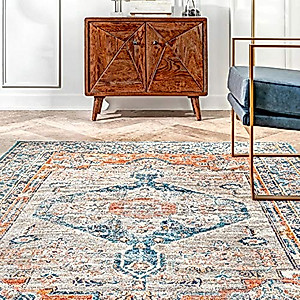 nuLOOM Corolla Persian Vintage Area Rug, 10' 2" x 14', Beige