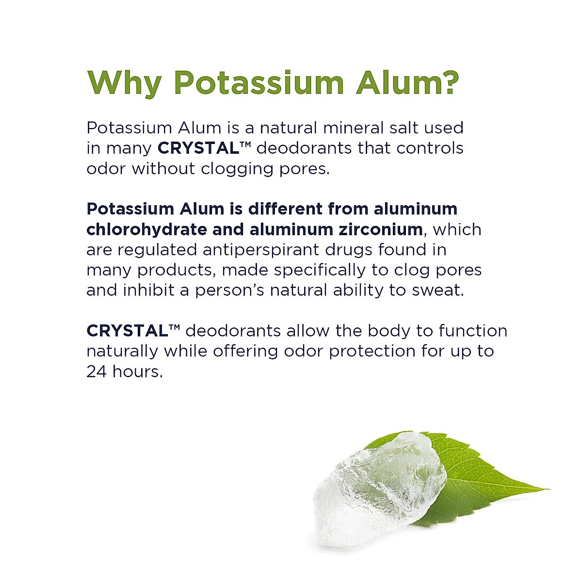 CRYSTAL™ Travel Stick Mineral Deodorant - Unscented Body Deodorant With 24-Hour Odor Protection, Non-Staining & Non-Sticky, Aluminum Chloride & Paraben Free, 1.5 FL OZ – (Pack of 2)