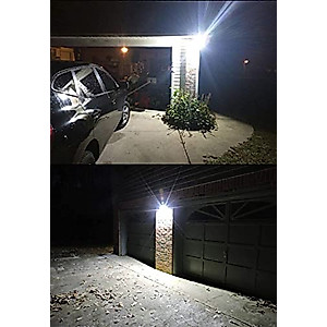 DLLT 30W LED Plug in Motion Sensor Lights Outdoor, 2400LM Flood Light Motion Detected Spotlight, IP66 Waterproof Exterior Security Light for Garage/Yard/Garden/Driveway/Front Door, 6000K White Light