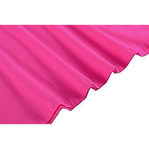 LNKXRTY Toddler Girls Cotton Dress Double Flutter Sleeve Baby Ruffle Dress Kids Casual Swing Dresses 392 Rose Red 90