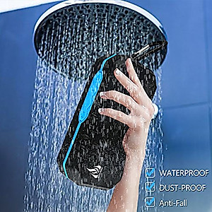 WEYANG Portable Bluetooth Speaker,IP65 Waterproof Wireless Speaker,Wireless Outdoor Bluetooth Speakers,Bluetooth 5.0,Built in micSupport Micro SD/TF Card