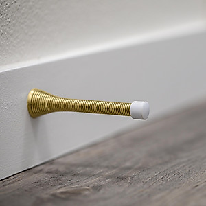 Design House 181693 Spring Door Stop, 10-Pack, Polished Brass