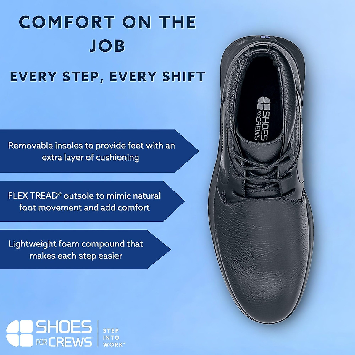 Shoes for Crews Men's Holden Sneaker, Black, 9.5