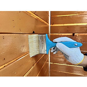 Magimate Stain Brush Set 1-inch 2-inch 3-inch and 4-inch Assortment, Bristle Paint Brush, Natural Bristle Blended with Synthetic, Chip Paint Brush Variety Staining Brushes Pack of Four