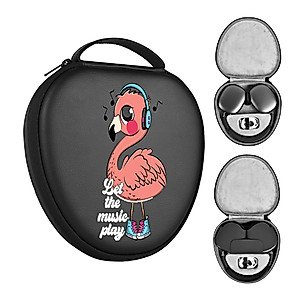 Hard Case for New AirPods Max, Travel Carrying Headphone Case with Flamingo Funny Print Music Earpad Cover Protective Portable Storage Bag Gift APM3