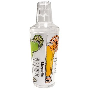 Norpro Sunrise Cocktail Shaker with Strainer, 18 ounces