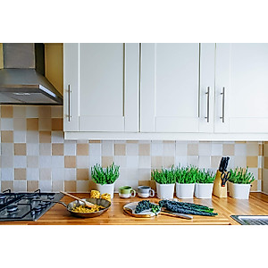 Ravinte 10 Pack | 7.38'' Cabinet Pulls Brushed Nickel Stainless Steel Kitchen Drawer Pulls Cabinet Handles 7-3/8”Length, 5” Hole Center with Mounting Template