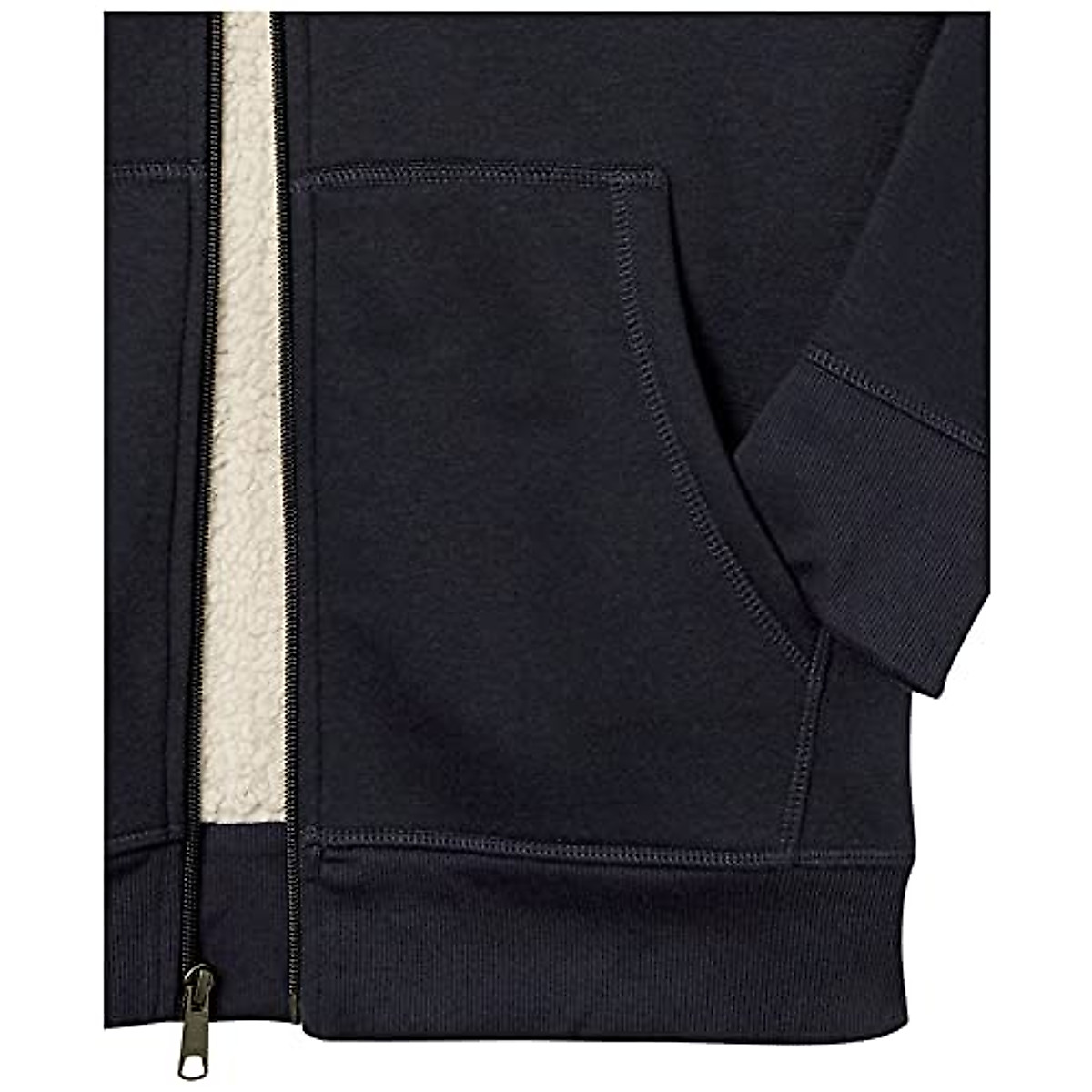Amazon Essentials Men's Sherpa-Lined Full-Zip Fleece Hoodie, Navy, XX-Large