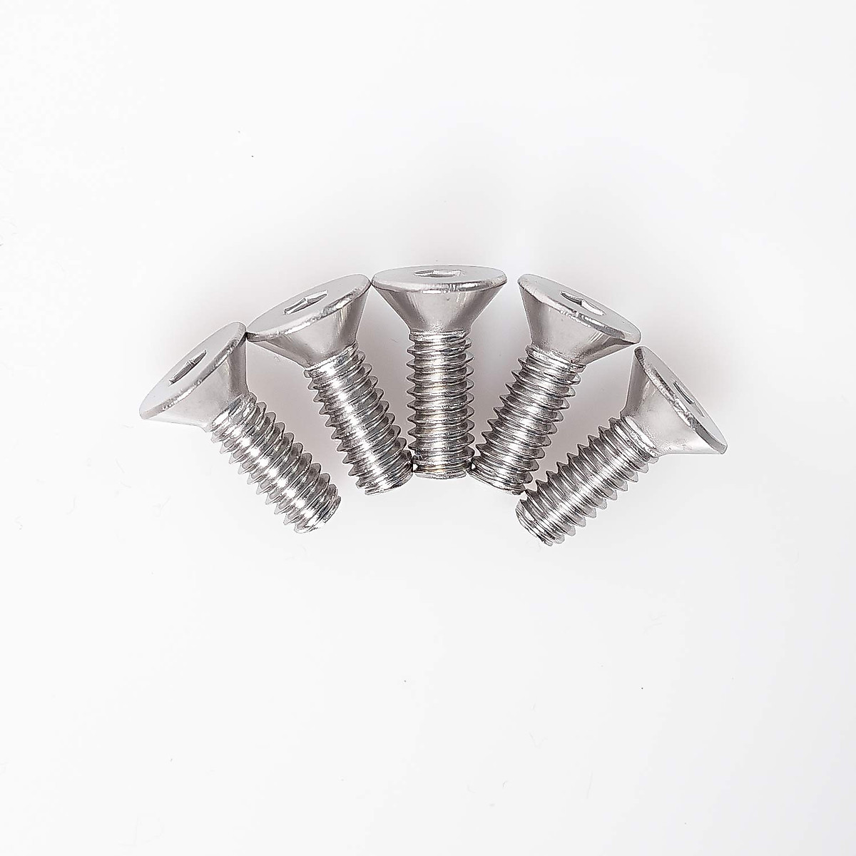 KINJOEK 100 Packs 1/4-20 x 3/4 Inch Flat Head Socket Cap Screws, Allen Hex Socket Drive Countersunk Bolts, 304 Stainless Steel 18-8, Full Thread, Bright Finish, Heavy Duty Hexagon Machine Screw