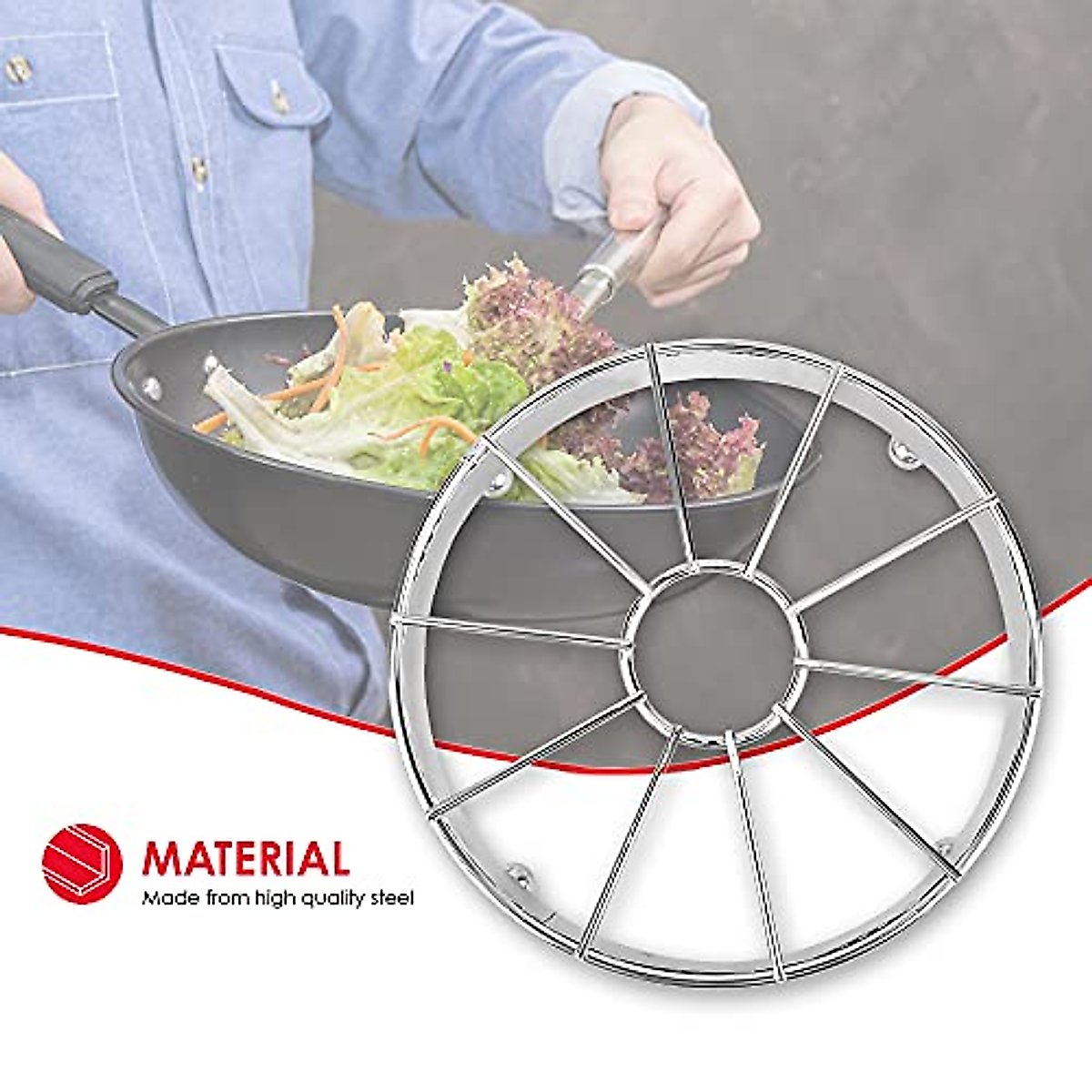 Home Basics Pave Round Non-Skid Trivet | Ornate Design | Diamond Band Around Base | Keep Counter Tops Safe from Scratches | Compact Size for Maximum Counter Space