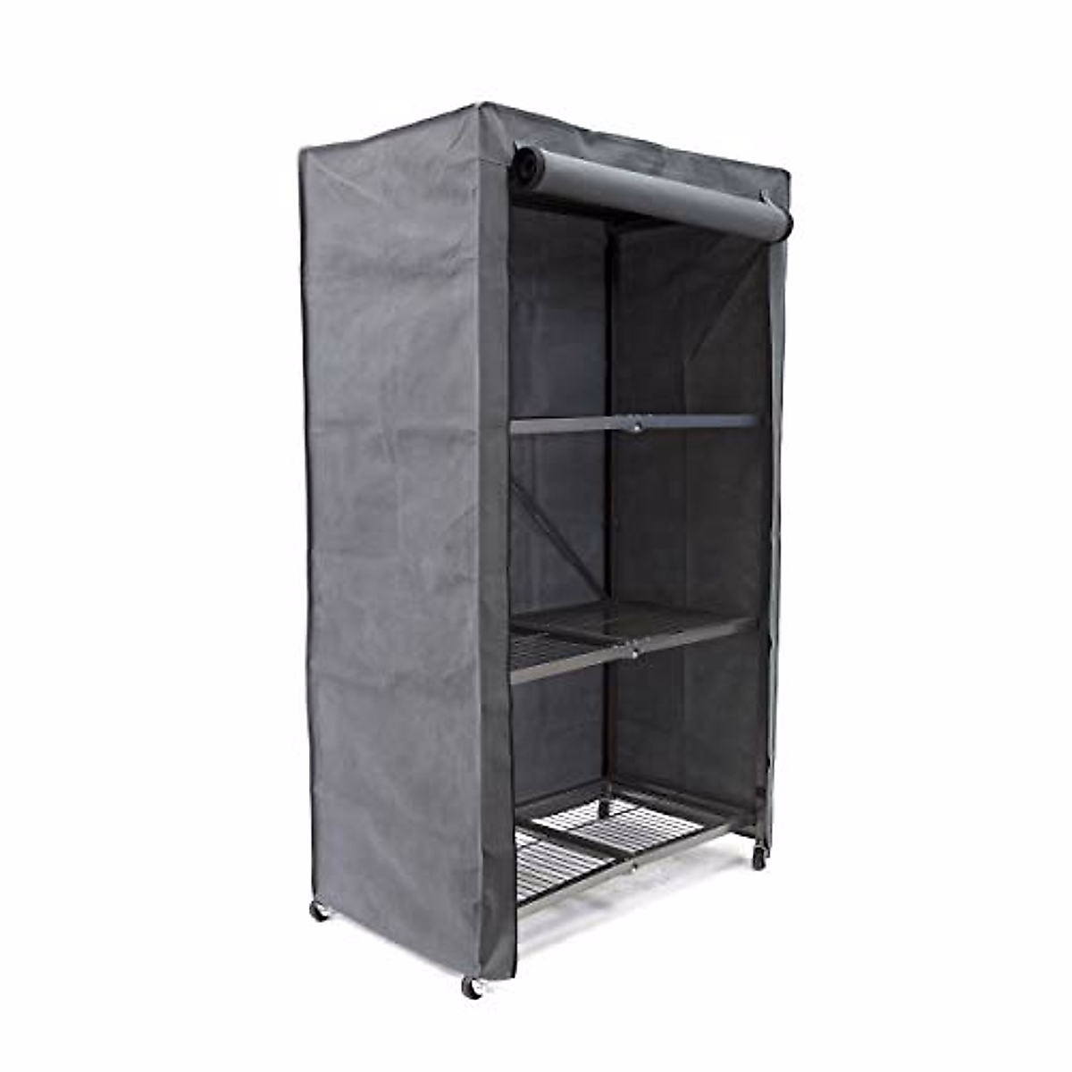 Origami Shelf Cover for Wire Shelves - Large Storage Unit Covers 4-Shelf Rack with Zipper Closure for Easy Access - Compatible with Origami R5 and Other 60" Tall Storage Shelving Units