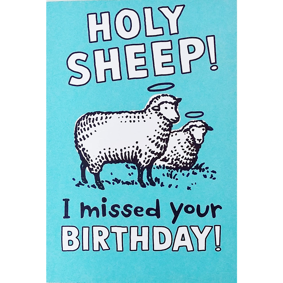 Greeting Card Holy Sheep I Missed Your Birthday Belated My Bad