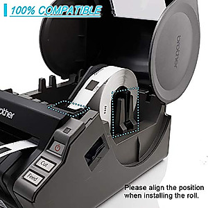 Label KINGDOM Replace for DK-1204 Die-Cut Multipurpose White Paper Label, 2/3" x 2-1/8"(0.66" x 2.1") 400/Roll Return Address Label for Brother QL-800 QL-810W Printer (10-Roll + 2 Frame)