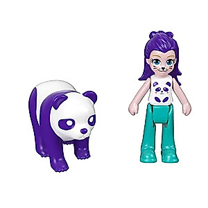 Polly Pocket GTM58​ Flip & Find Panda Compact, Flip Feature Creates Dual Play Surfaces, Micro Doll, Panda Figure & Surprise Reveals, Great Gift for Ages 4 Years Old & Up, 10.0 cm*5.0 cm*9.0 cm