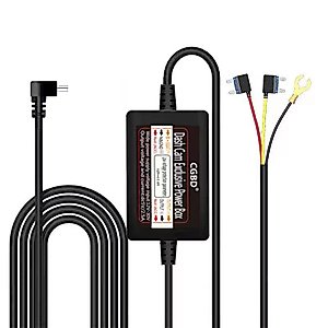 CGBD Dash Cam Hardwire Kit, Micro USB Hard Wire Kit Dashcam, 12V-24V to 5V for Dash Camera 24H Parking Monitor Mode, Car Dash Camera Charger Power Cord,Low Voltage Protection（18ft）…