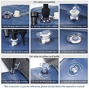 HAITRAL Car Bed - Camping Mattress - Portable Travel,Sleeping, Inflatable Bed for Universal SUV Extended Air Couch with Two Air Pillows - Black