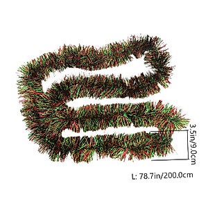 jojofuny 9 Pcs Latte Art Xmas Wreath Garland Metallic Fringe Garland Christmas Tree Hanging Decorations Ribbon Banner Garland Tree Garland Ribbon Xmas Garland Tassel Merry Christmas Plastic