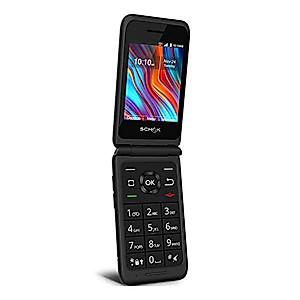 Boost Mobile Prepaid 4G LTE Schok Flip Phone (8GB) - Black - Carrier Locked to
