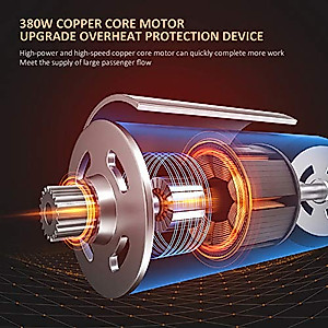 RRH Electric Ice Crusher - Stainless Steel Blade Shaved Ice Machine Snow Cone Maker - Cool Summer Ice Shaver, 110V, 220lbs/hr, Blue