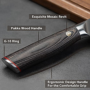 VENZELL Damascus Chef Knife 8 inch Kitchen Knife Premium Ergonomic Handle Cooking Knifewith Gift Box