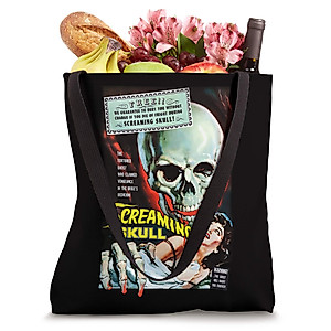 Vintage Horror Movie Poster Art Creepy Goth Skull Tote Bag