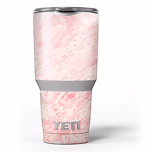Design Skinz Pink Slate Marble Surface V42 - Skin Decal Vinyl Wrap Kit Compatible with The Yeti Rambler Cooler Tumbler Cups