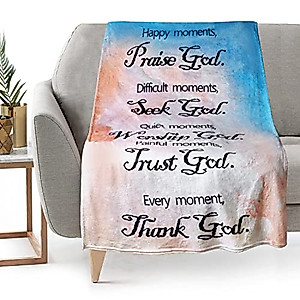 Tapesb Christian Scripture Blanket Spiritual Gifts for Women Religious Throw Blanket with Bible Verse Inspirational Healing Thoughts Gifts for Women Men Pastor Appreciation Christmas Blanket Gifts