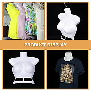 Cabilock 5pcs Female Hollow Back Mannequin Torso Set Dress Body Torso Dress Form Hanging Hook Body Shape Bikini Hanger for Lingerie Swimsuit Hanger