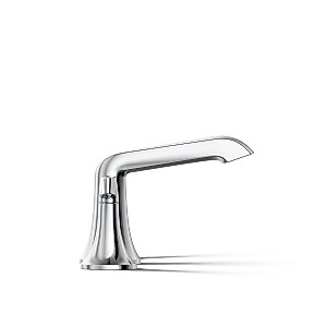 Kohler K-22020-4-CP Kohler K-22020-4 Tempered 1.2 GPM Widespread Bathroom Faucet with UltraGlide and Pop-Up Drain Assembly