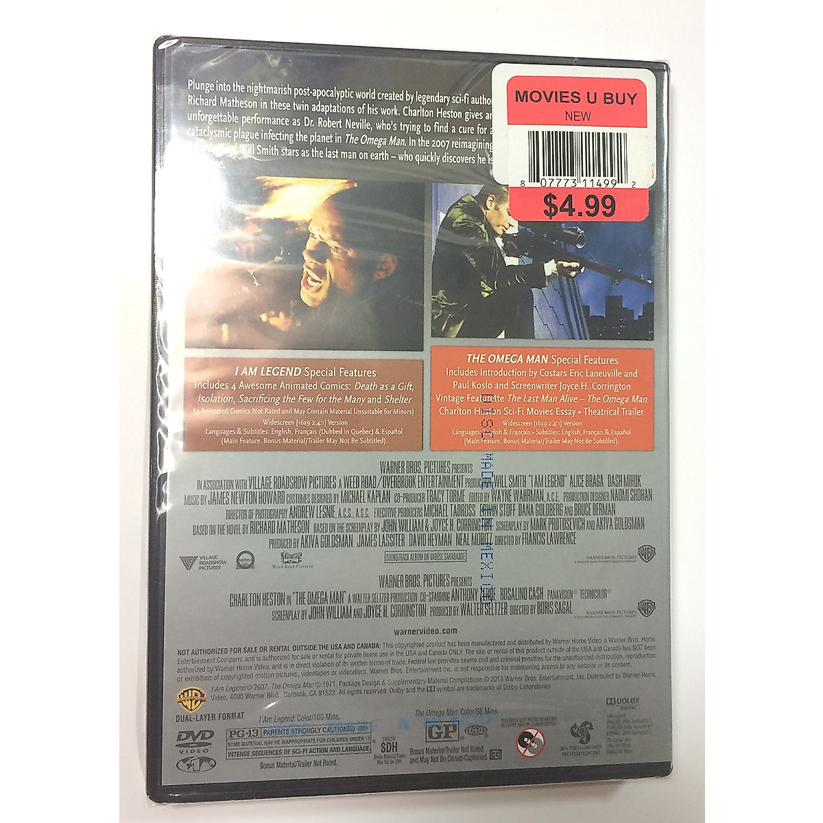 I Am Legend/Omega Man [2 Discs] DVD