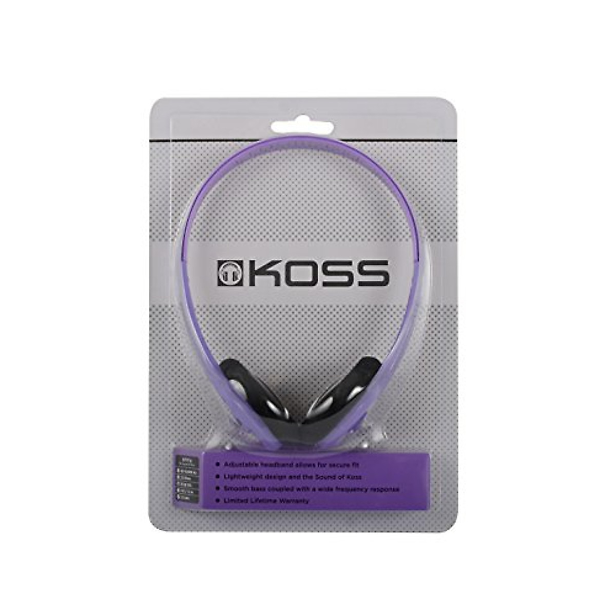 Koss KPH7V Portable On-Ear Headphone with Adjustable Headband - Violet