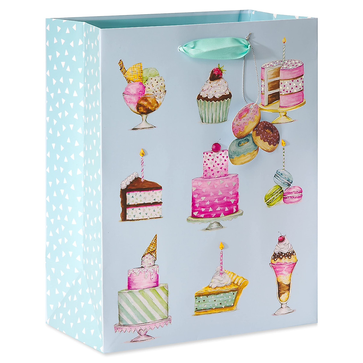 Papyrus Gift Bags - Designed by Bella Pilar (Desserts) for Birthdays, Bridal Showers, Baby Showers and All Occasions (2 Bags, 1 Large 13", 1 Medium 9")