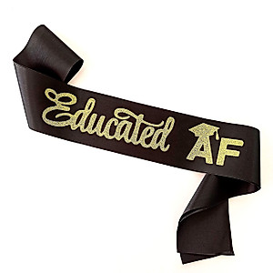 Magnusson's Garden Educated AF Graduation Sash 2024, Senior 2024 Gifts, Class of 2024 Graduation Decorations, Congrats Grad Graduation Party Supplies