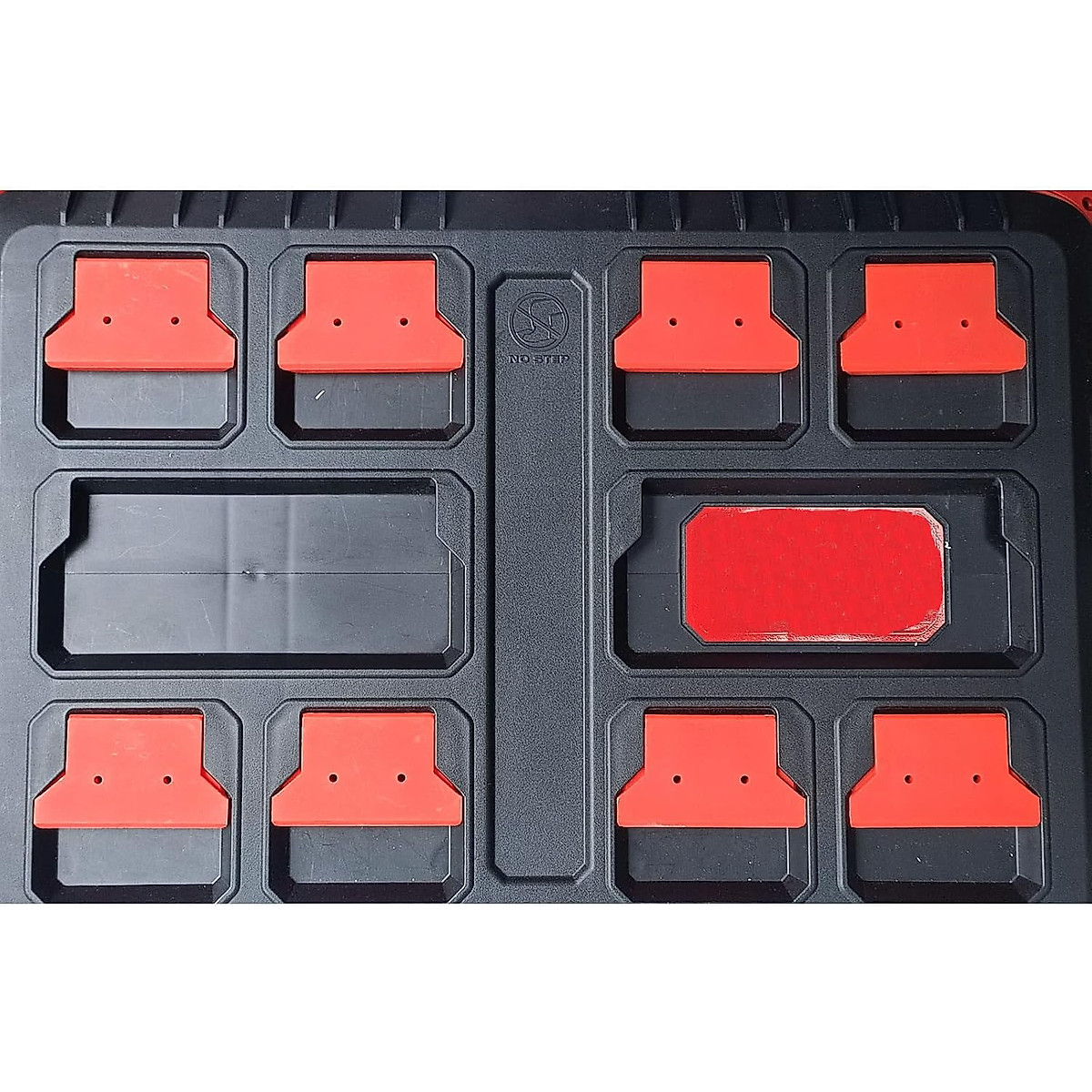 JILINWEI 8 Pcs Mounting Feet for Milwaukee Packout,Mounting Plate Feet Mount Adapter Compatible with Milwaukee Packout System,Red