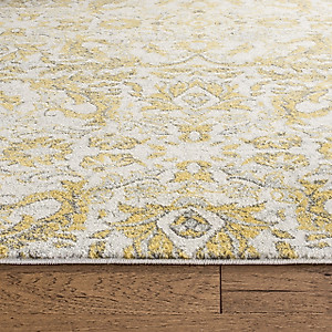 SAFAVIEH Evoke Collection Area Rug - 8' x 10', Ivory & Gold, Shabby Chic Oriental Design, Non-Shedding & Easy Care, Ideal for High Traffic Areas in Living Room, Bedroom (EVK238S)