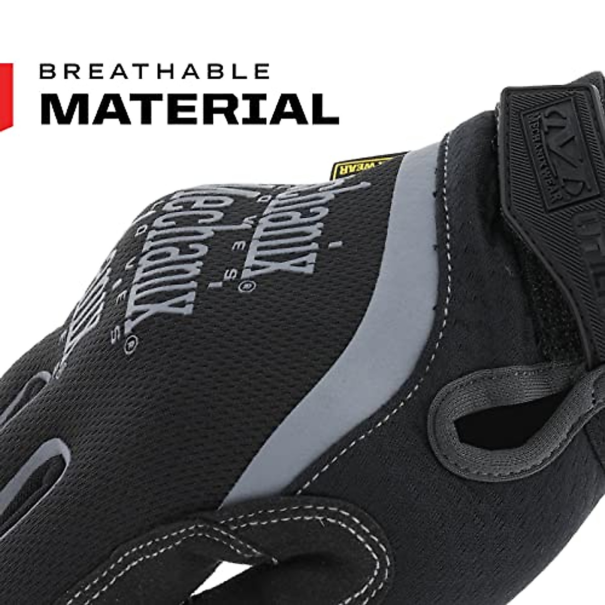 Mechanix Wear: Utility Work Gloves with Secure Fit, Touchscreen Capable, High Dexterity, Synthetic Leather Glove for Multi-purpose Use, Work Gloves for Men, Black (Black, X-Large)