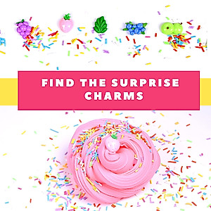 FINOCLAY Slime Kit for Girls Boys, 6 Different Scented Non Sticky Premade Slimes in 28 oz Container with Fruit Charms, Butter Glitter Clear Crystal Putty Gift for Kids Party Favors