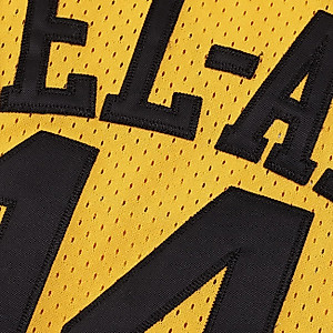 Amzdest 90s The Fresh Prince of Bel Air Academy #14 Jersey Shirt for Men and Women, Unisex Basketball Jersey for Theme Party (Yellow, Large)