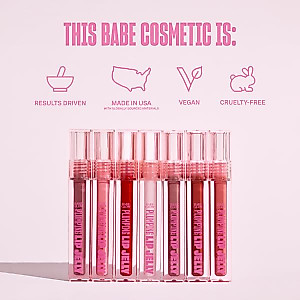 BABE ORIGINAL Glow Plumping Lip Jelly For Thicker Lips - High Shine Lip Gloss for Moisturizing, Hydrating and Soothing Lips, Mauve