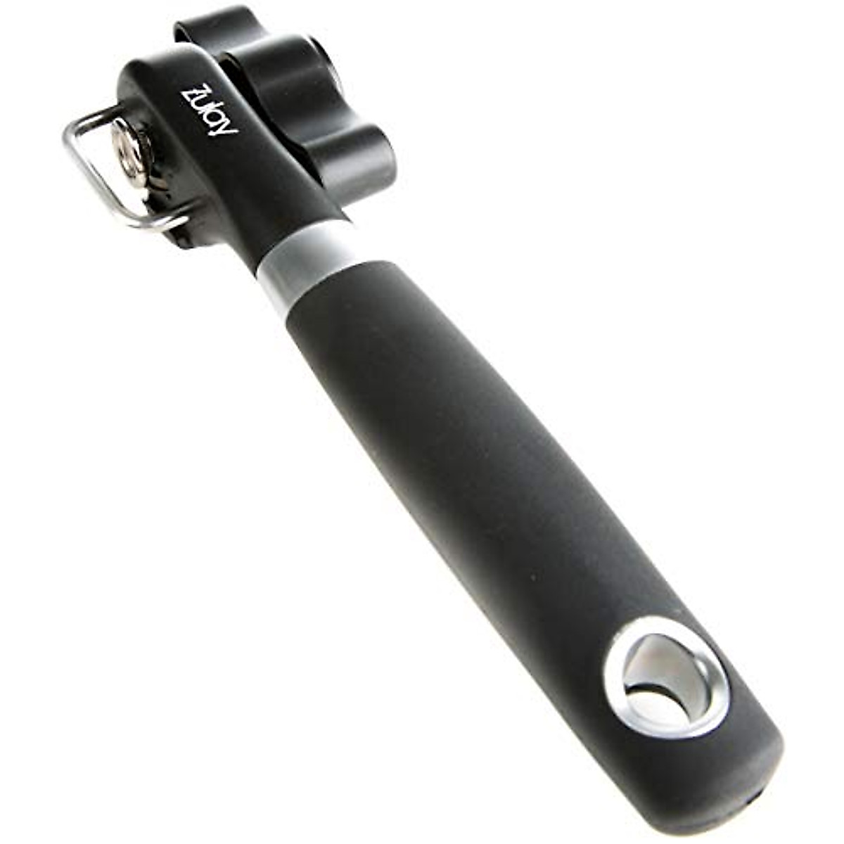 Zulay Smooth Edge Can Opener With Stainless Steel Blades - Ergonomic Grip Soft Edge Manual Can Opener - Smooth To Operate Hand Can Opener With Large Turn Knob - No Sharp Edges or Cuts